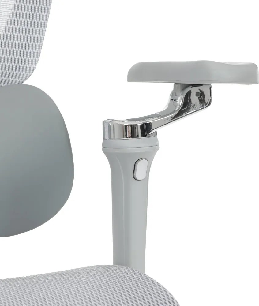 Kancelářská ergonomická židle PORTE II — síťovina, šedá
