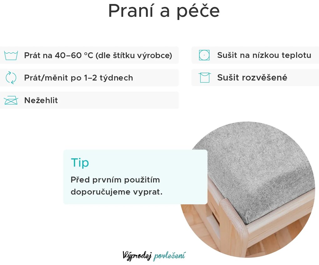 Froté prostěradlo do dětské postýlky meruňkové 60x120 cm