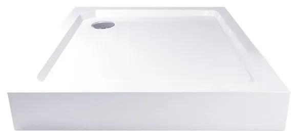 MEREO - Čtvercová sprchová vanička, 80x80x14 cm, SMC, bílá, včetně nožiček a sifonu (CV41H)