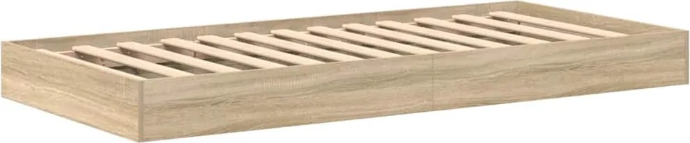 Knihovna postel s čelo Sonoma dub 75 x 190 cm Kompozitní dřevo 3335755