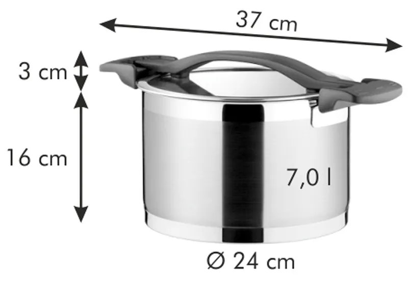 Hrnec ULTIMA s poklicí ø 24 cm, 7,0 l