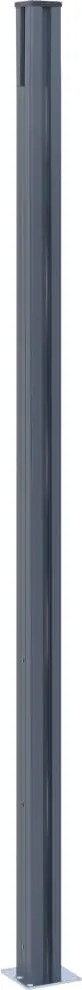 Plotové sloupky tmavě šedé 2 ks 185 cm hliník 148986