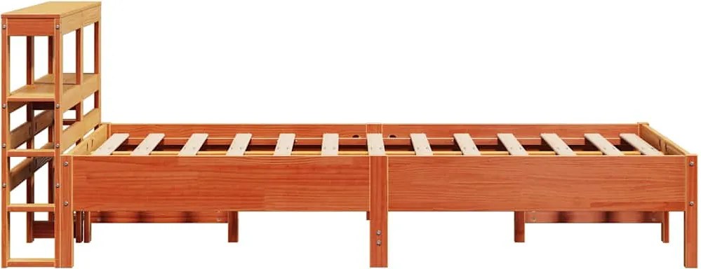 Postel bez matrace voskově hnědá 120 x 200 cm masivní borovice 3306152