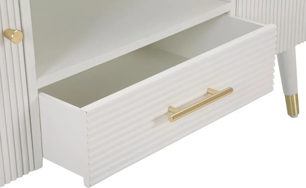 Designový TV stolek Gerlinde 117 cm bílý