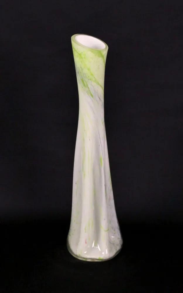 Váza designová zelenkavý melír 50 - 70 cm