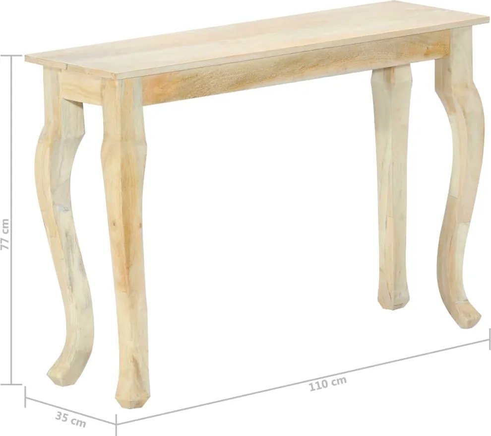 Konzolový stolek 110 x 35 x 77 cm masivní mangovníkové dřevo 282858