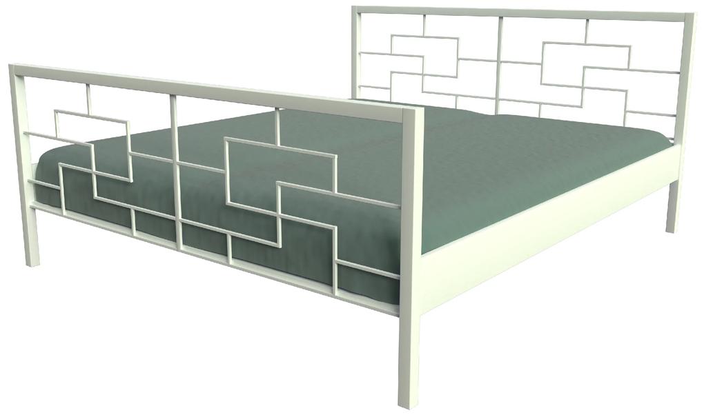 Nábytek ATIKA s.r.o. Kovová postel MAZE Povrchová úprava: na přání dle RAL, Rozměr: 160 x 200 cm