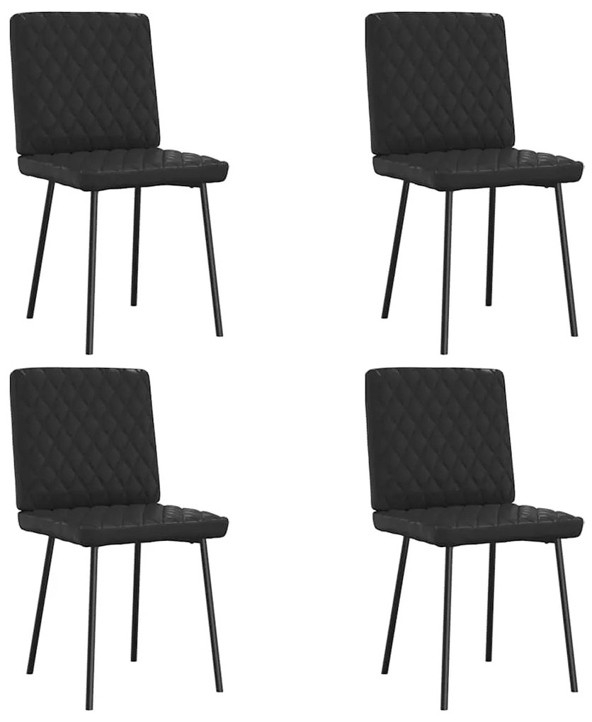 Jídelní židle 4 ks černé umělá kůže 3315218