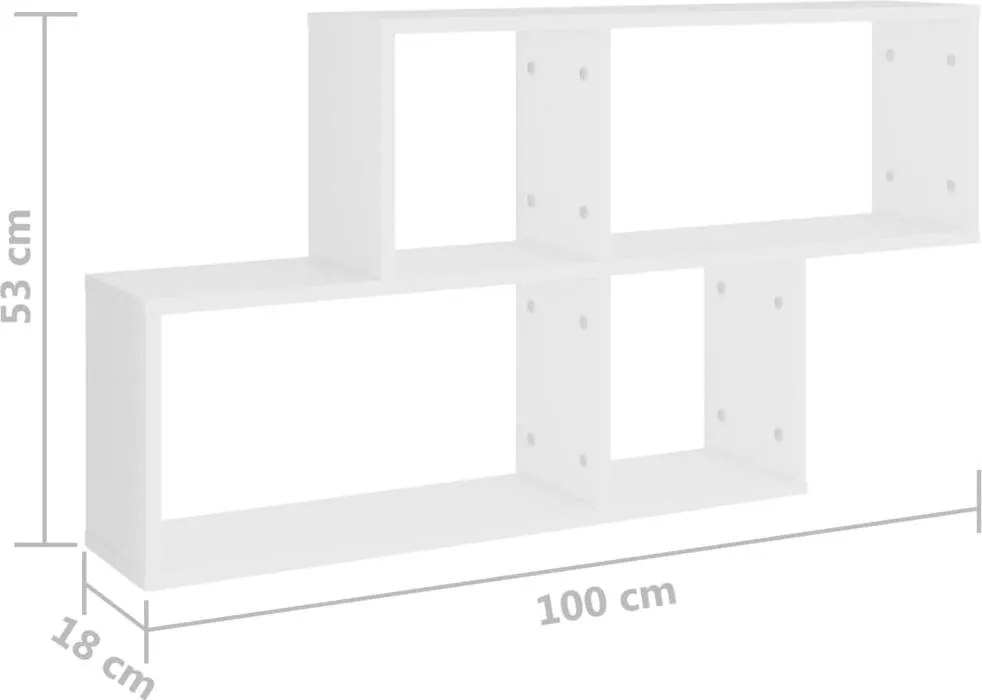 vidaXL Nástěnná police 100 x 18 x 53 cm kompozitní dřevo [807162] Barva: Betonová šedá