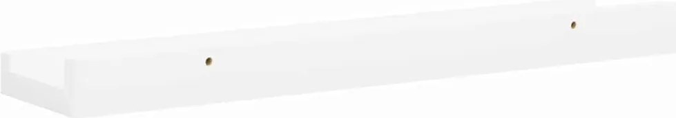 Poličky na zarámované obrázky 2 ks bílé 40 x 9 x 3 cm MDF 323928