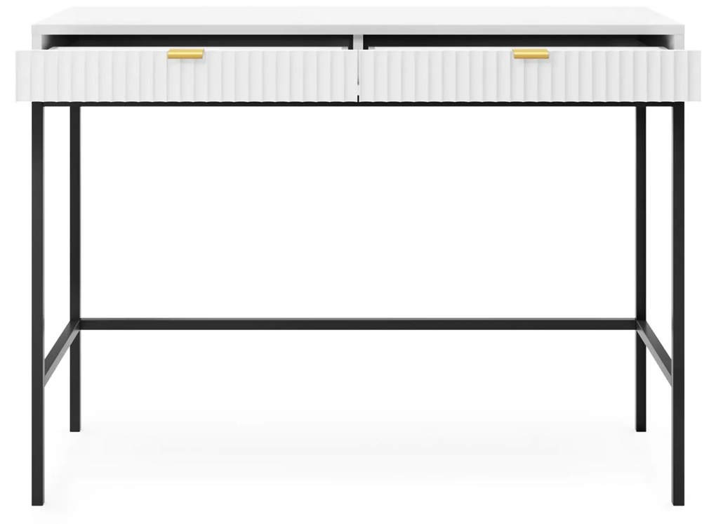 Toaletní stolek Nova 104 cm bílý/černý