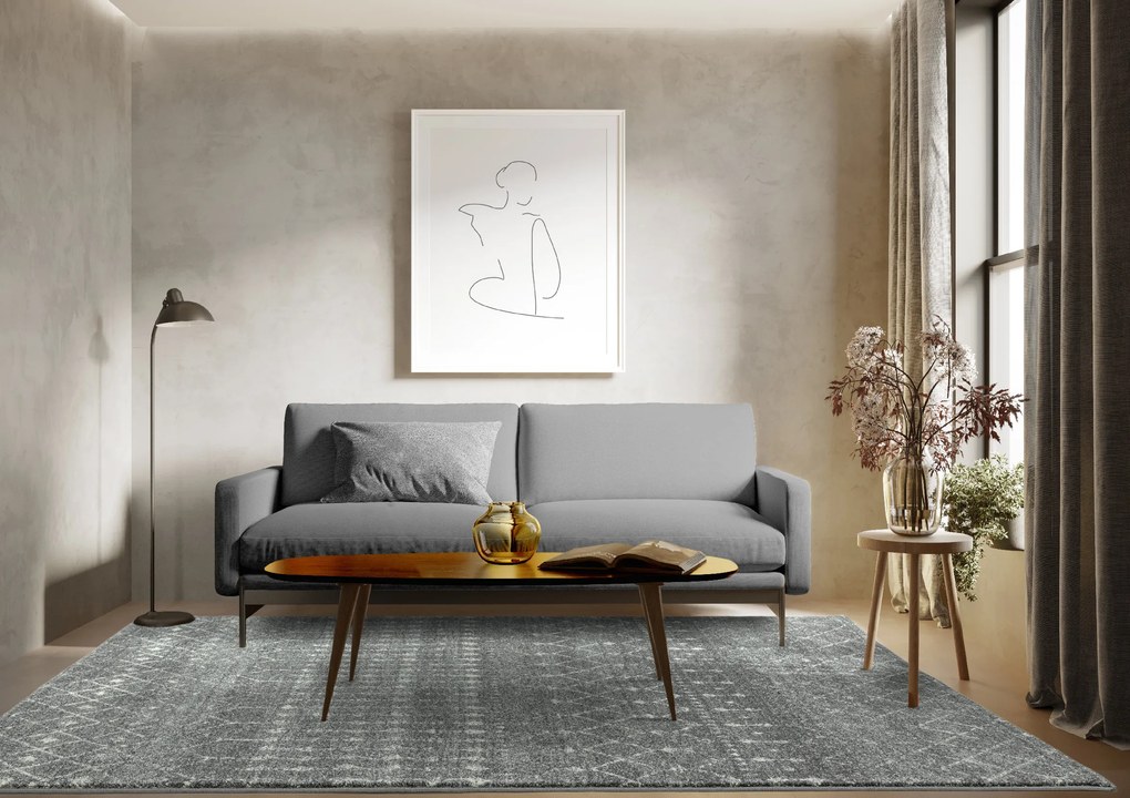 Tribeca Design Kusový koberec Dinamo Nomadic Dark Grey Rozměry: 120x170 cm