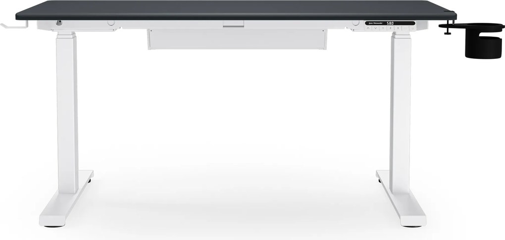 Elektrický stůl s nastavitelnou výškou ergonomický bílo-antracitový,1200x600 mm: ARIA