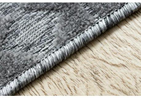 koberec Strukturální SOLE D3852 Boho, diamanty ploché tkaní šedá velikost 200x290 cm | krásné koberce cz