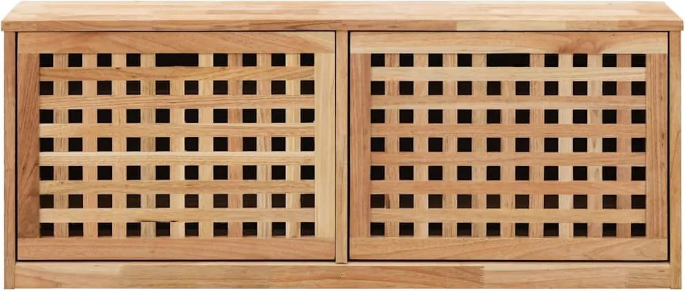 Botníková lavice 94 x 20 x 38 cm masivní ořechové dřevo 247599