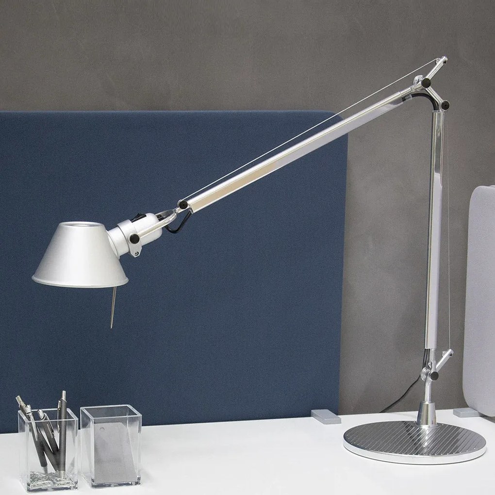 ARTEMIDE Stolní lampa Tolomeo Mini, E27, hliník A005910+A008600