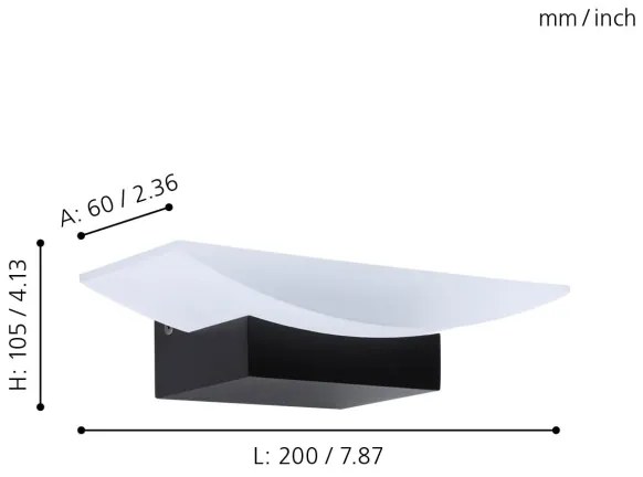 Eglo 98888 - LED Nástěnné svítidlo METRASS LED/5,6W/230V