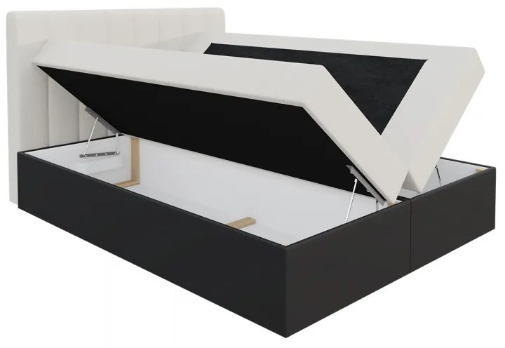 Kontinentální postel Figo, Rozměr postele: 120 x 200 cm, Barva:: ekokůže Soft 017 (bílá) + Ikar 9