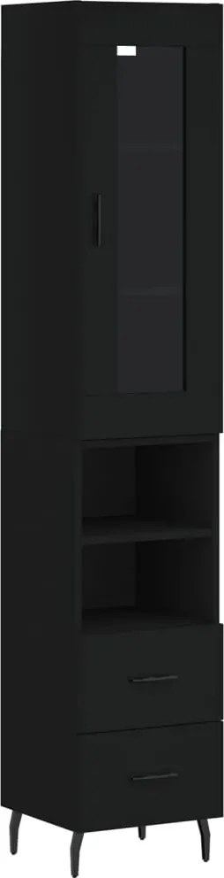 vidaXL Skříň highboard 34,5 x 34 x 180 cm kompozitní dřevo [3199314] Barva: kouřový dub