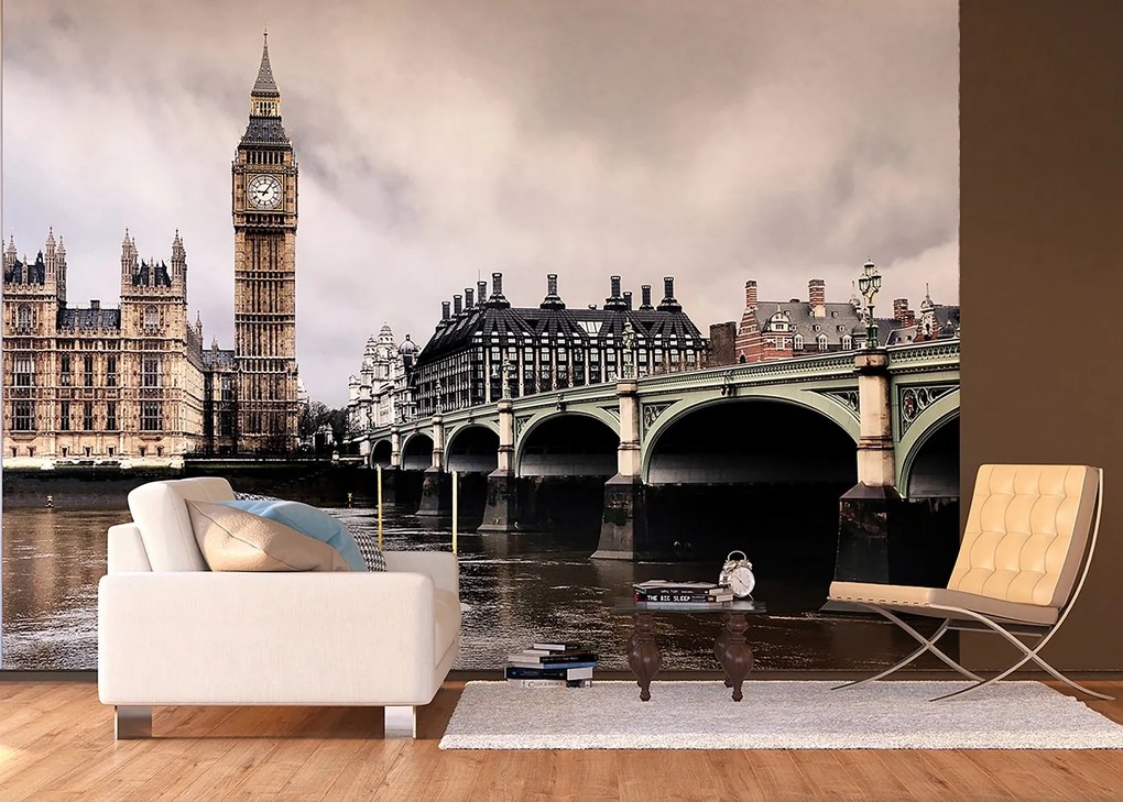 Fototapeta na míru Ponurý Výhled na Big Ben | Vliesová fototapeta na zed' | DFTNXXL0423