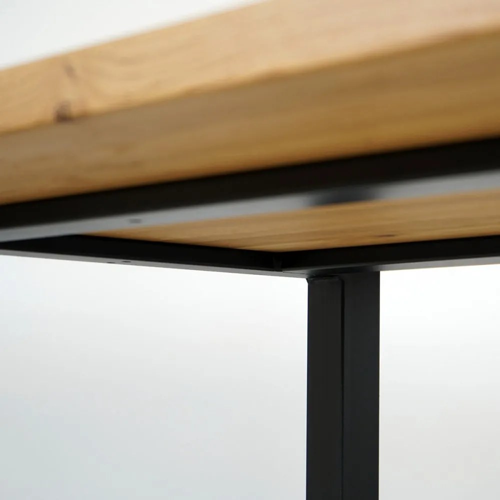 Jídelní stůl s masivní dubovou deskou Verano 1800 x 900 mm