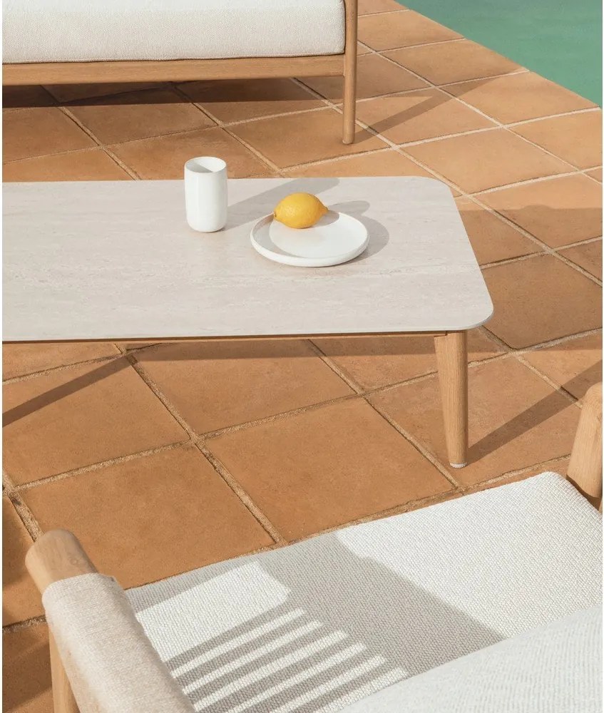 Béžový hliníkový zahradní lounge set pro 4 osoby Sirte – Kave Home