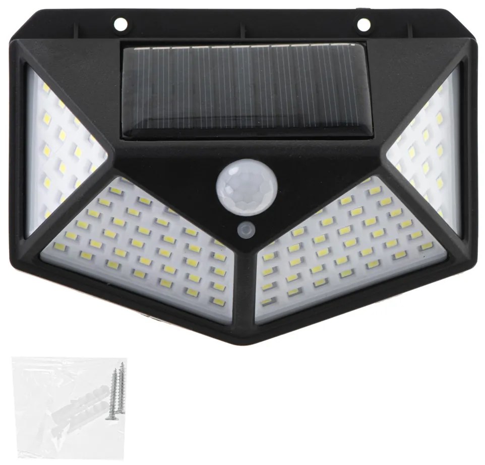 KIK KX5087 Solární lampa se senzorem pohybu a soumraku 100 LED