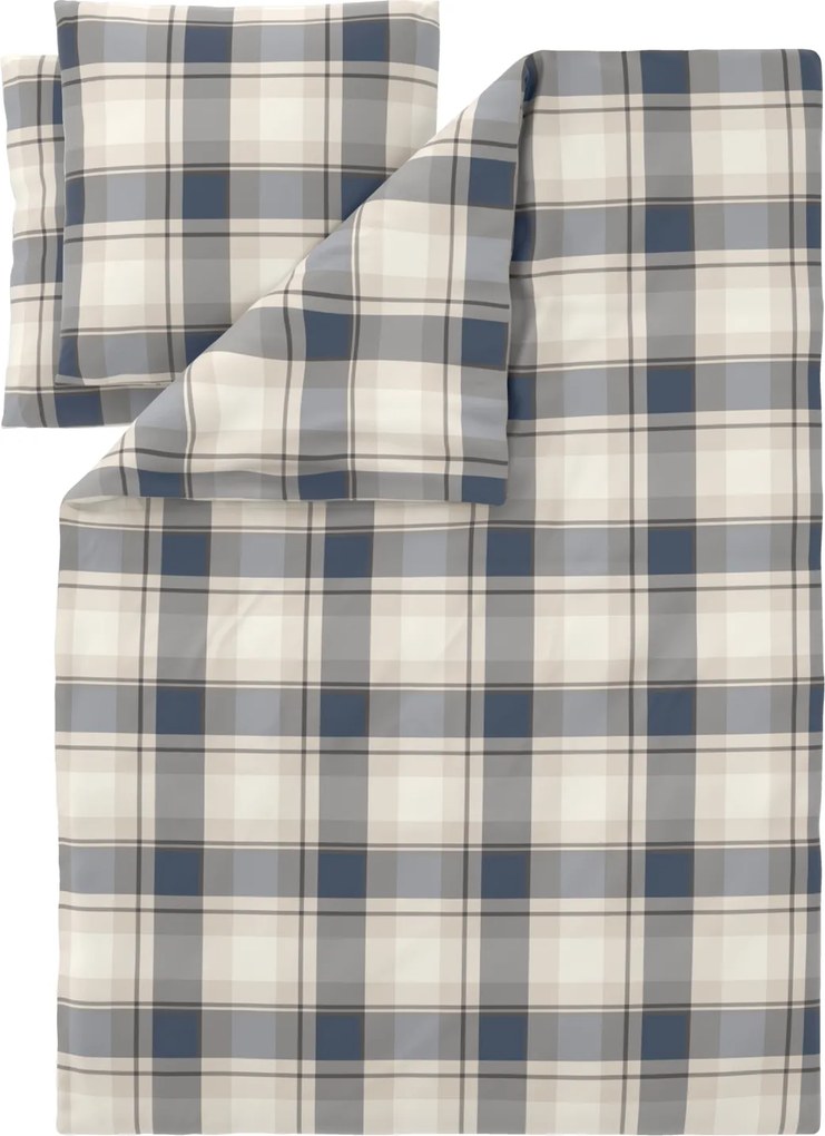Livarno® Oboustranné ložní povlečení z jemného flanelu / ložní povlečení z jemného flanelu, 240 x 220 cm (modrá)