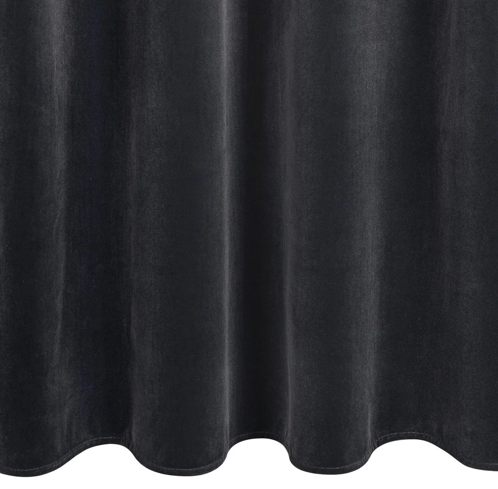 ZATEMŇOVACÍ ZÁVĚS (100%) NA KROUŽCÍCH NITA 140X250 CM ČERNÁ