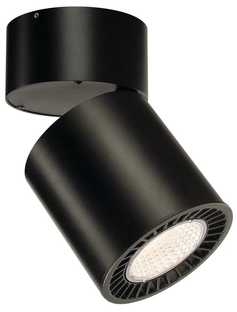 LA 1003289 SUPROS MOVE CL LED vnitřní stropní přisazené svítidlo kruhové, černá, 3000K, reflektoru 60°, CRI90, 2600lm - BIG WHITE (SLV)