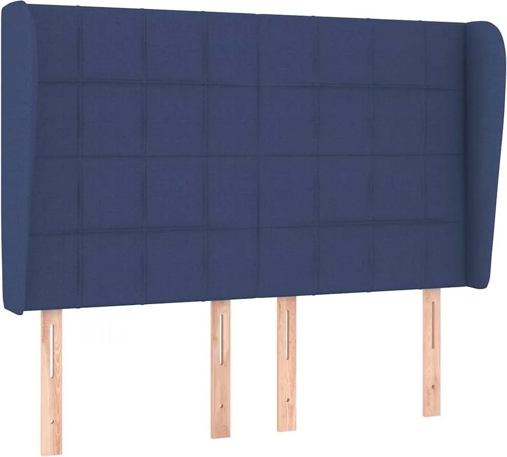 Box spring postel s matrací modrá 140x200 cm textil 3127971