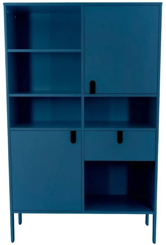 OnaDnes -20% Matně petrolejově modrá lakovaná knihovna Tenzo Uno 176 x 109 cm
