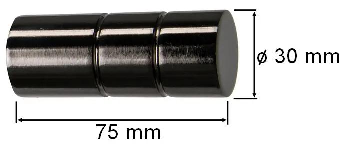 GARNÝŽE-HEBR Garnýž Cylinder onyx jednoduchá 230 cm