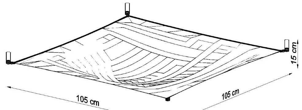 Stropní svítidlo Luna, 1x bílé textilní stínítko, (105 cm)