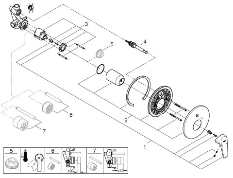 GROHE 29117000 - Vanová baterie LINEARE lesklý chrom