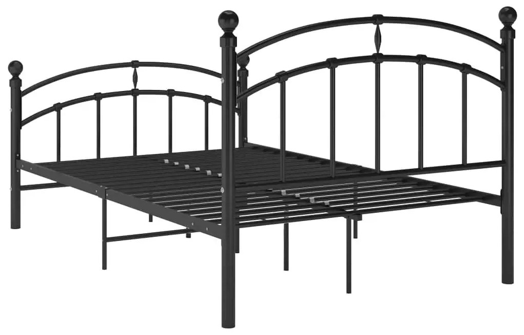 Rám postele černý kov 120 x 200 cm,  324973