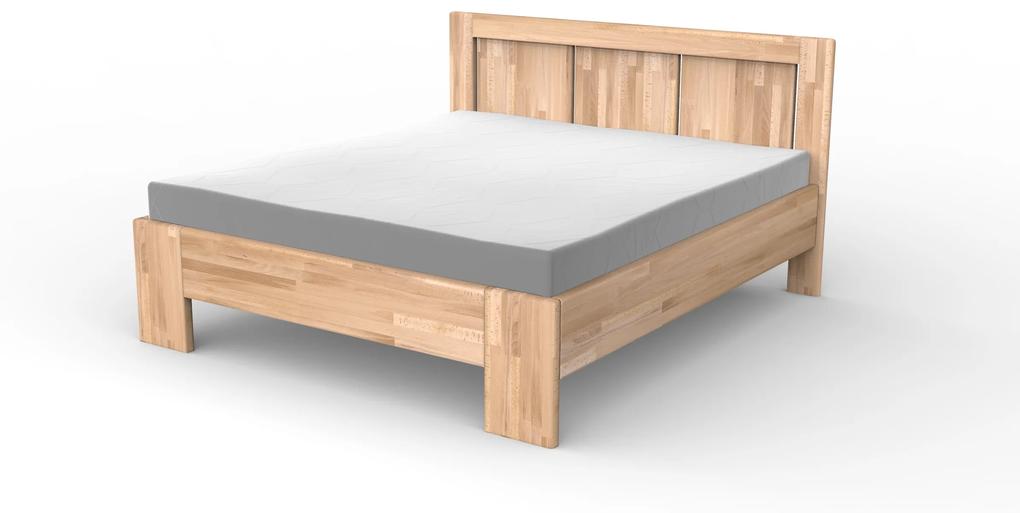 Masivní postel PARIS - Solwo Design Dřevo a odstín oleje: BUK Cink - Olej odstín BO104, Rozměr spací plochy: 220x200