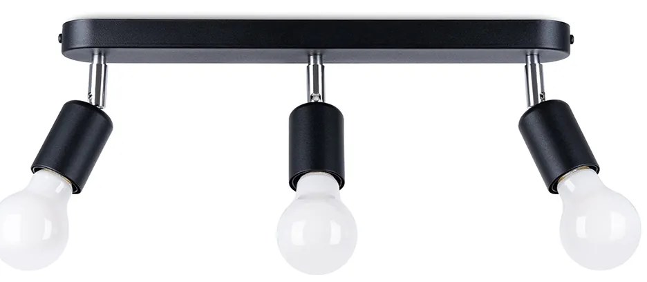 Sollux Lighting Stropní svítidlo FORNES 3 Černá
