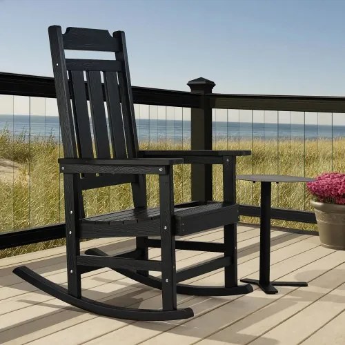 Veranda Rocker HIPS Venkovní houpací křeslo s vysokým opěradlem 2 ks 181,4 kg