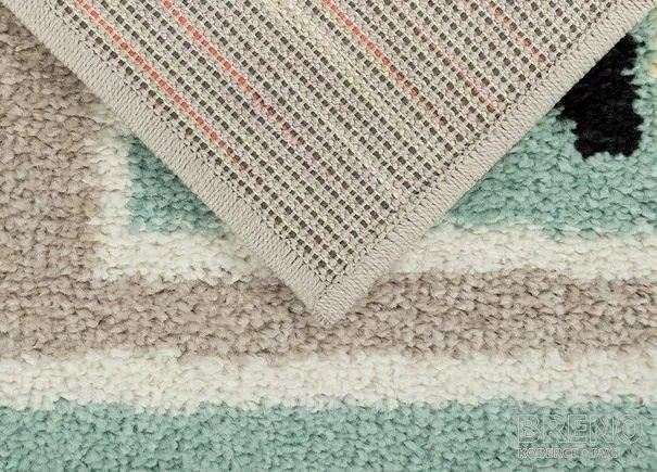 Breno Kusový koberec FUNKY TOP TOM Light Beige, 133x180 cm, Vícebarevné