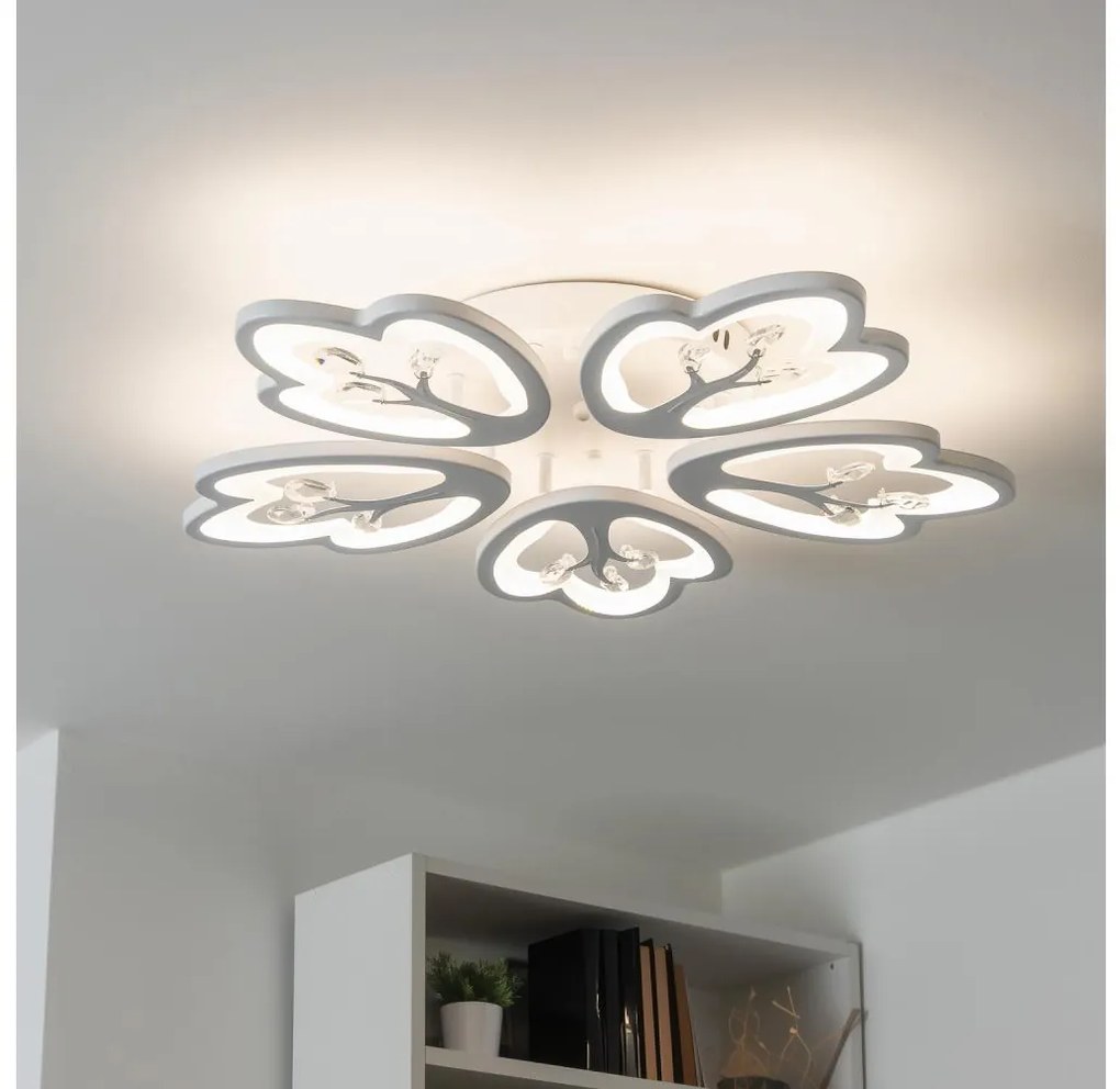 Brilagi - LED Stmívatelný přisazený lustr TWIST LED/80W/230V 3000-6500K bílá +DO