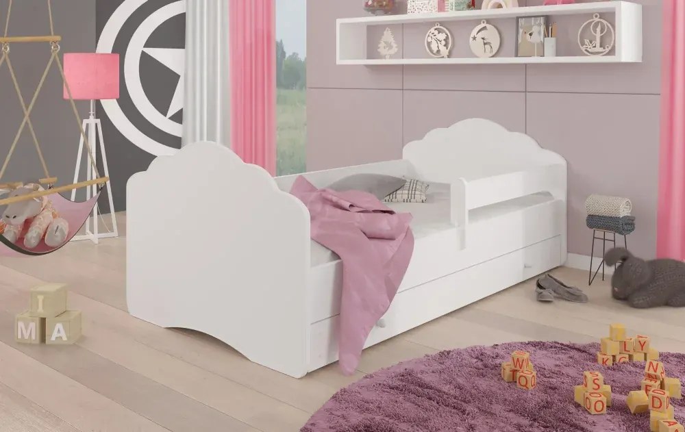 Postel s matrací, zábranou a šuplíkem CASIMO 140x70