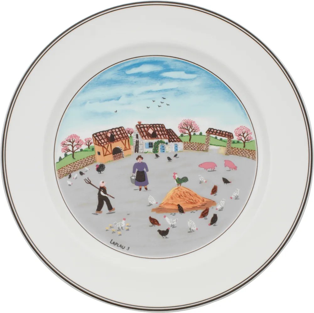 Villeroy&Boch Villeroy & Boch Design Naif jídelní talíř slepičí dvorek 27,1 cm