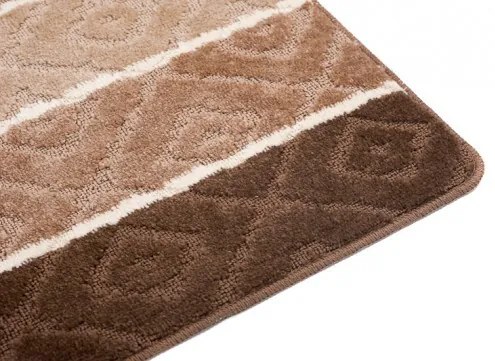 Sada koupelnových koberečků MULTI B5132 hnědý CAMEL ROMBY