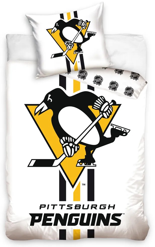 Hokejové povlečení NHL Pittsburgh Penguins White