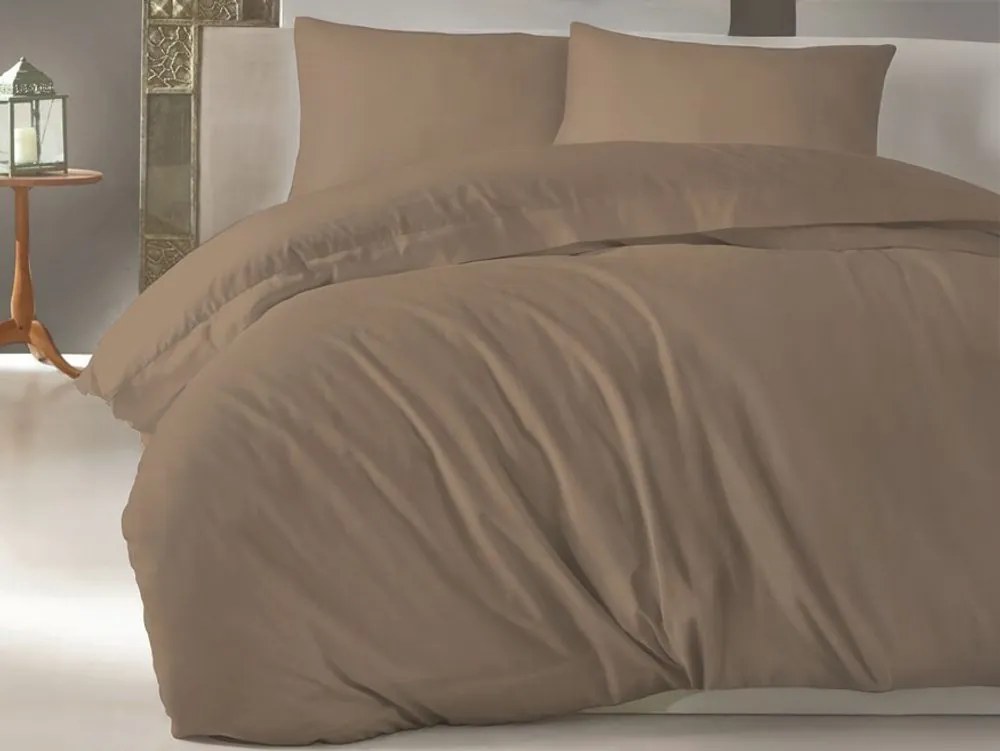 Cottonbox povlečení bavlněný satén Satin Beige - 220x200 / 2x70x90 cm