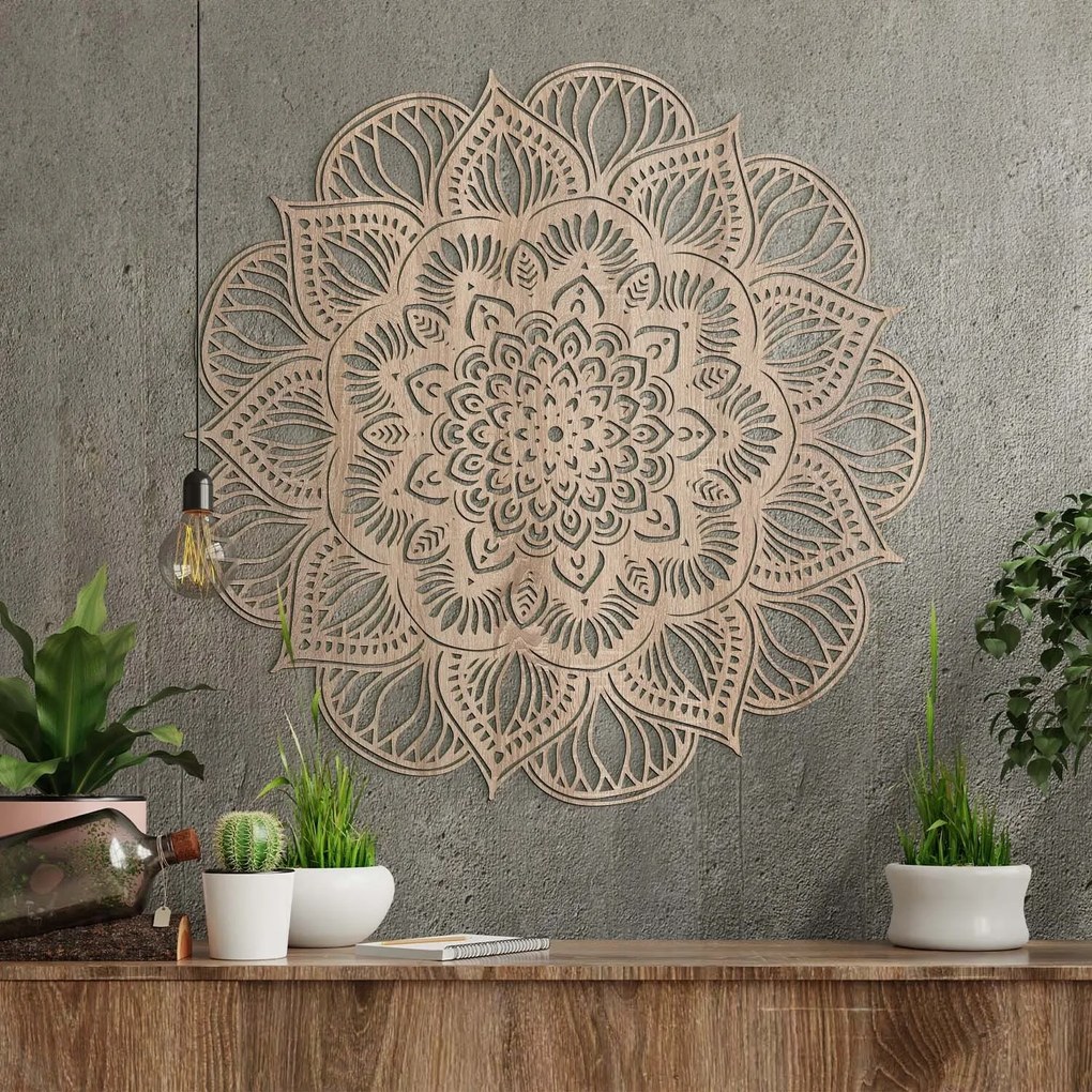 DUBLEZ | Vyřezávaná 3D Mandala - lotosový květ | Obraz