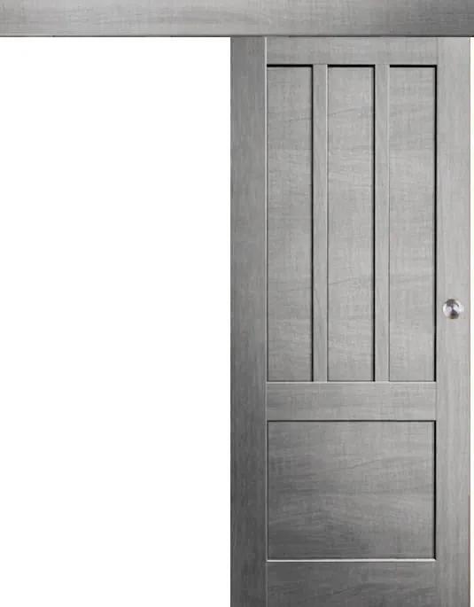 posuvné interiérové dveře na stěnu vasco doors LISBONA model 2 Průchozí rozměr: 70 x 197 cm, Orientace dveří: Levé dveře, Dekor: Dub přírodní