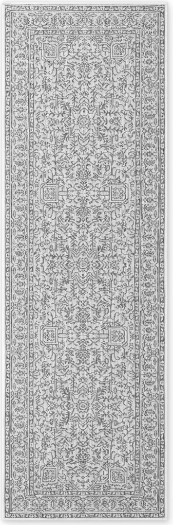 NORTHRUGS, Běhoun Duet Kona 106249 White/Gray - na ven i na doma, 80x250, šedá, chodba / předsíň