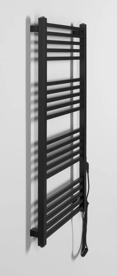 Sapho METRO-E elektrický koupelnový radiátor rovný 500 x 1060 mm 400 W černá mat ME410B